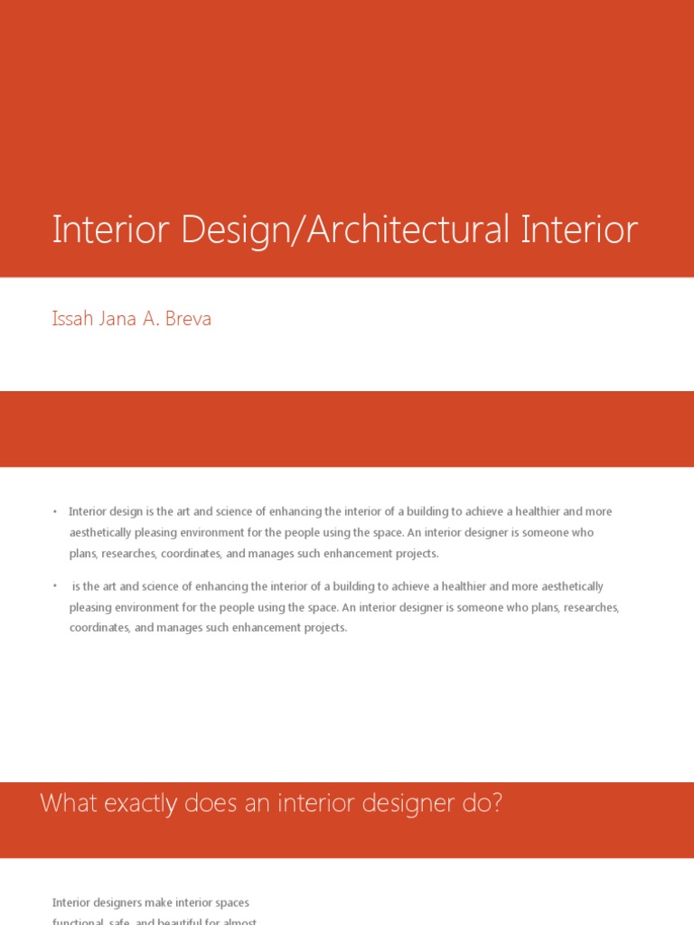 Interior Design/Architectural Interior: Issah Jana A. Breva | PDF ...