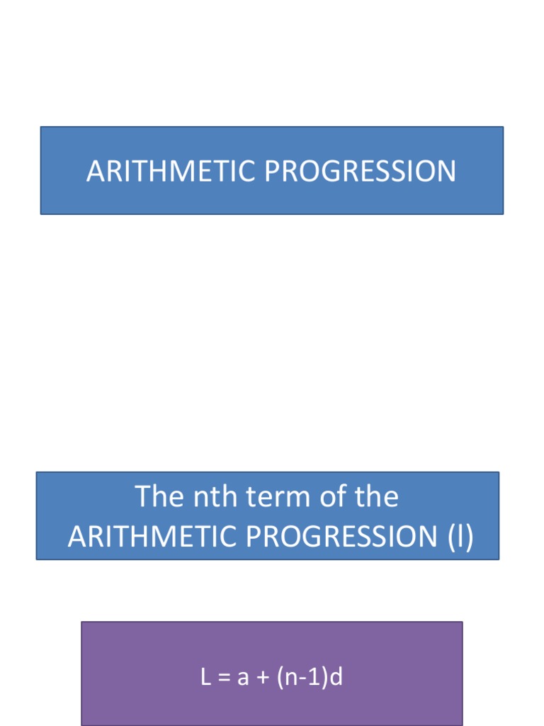 Arithmetic Progression | PDF