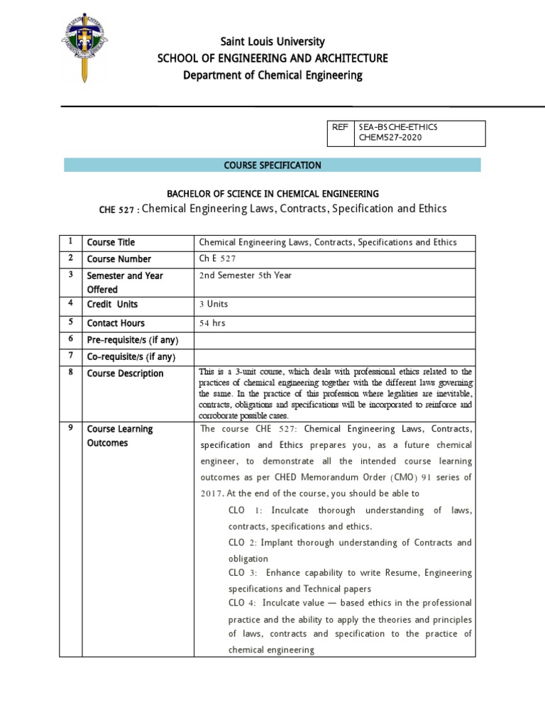 Course Specifications 527 | PDF | Engineering | Educational Technology