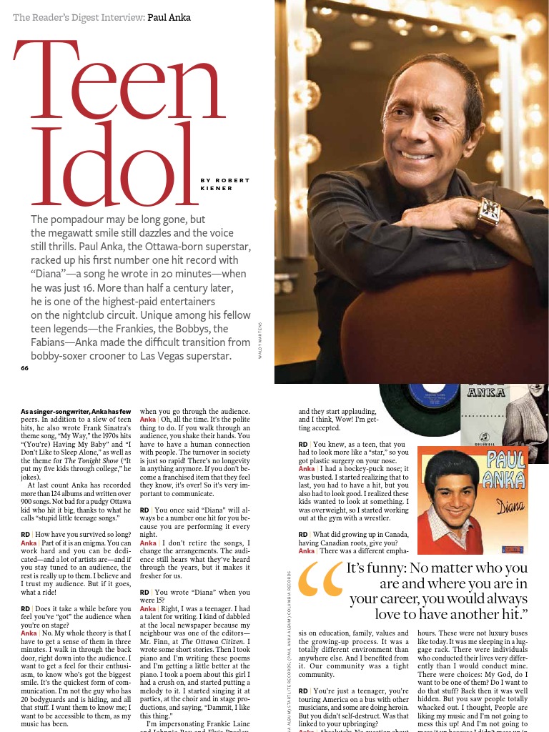 Paul Anka | PDF | Justin Bieber