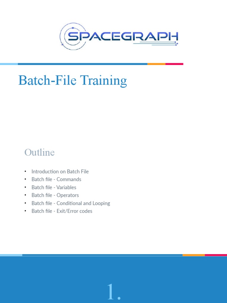 Batch File Training Pdf Command Line Interface Utility Software