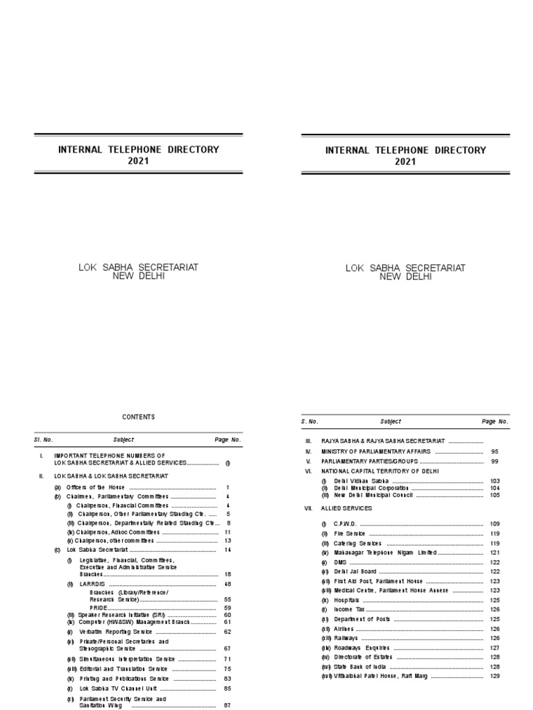 Internal Directory | Download Free PDF | Government | Government Of India