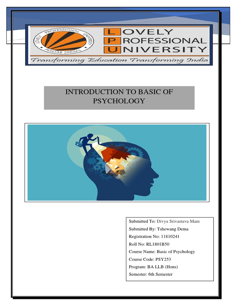 Introduction To Basic Psychology | PDF | Psychology | Thought