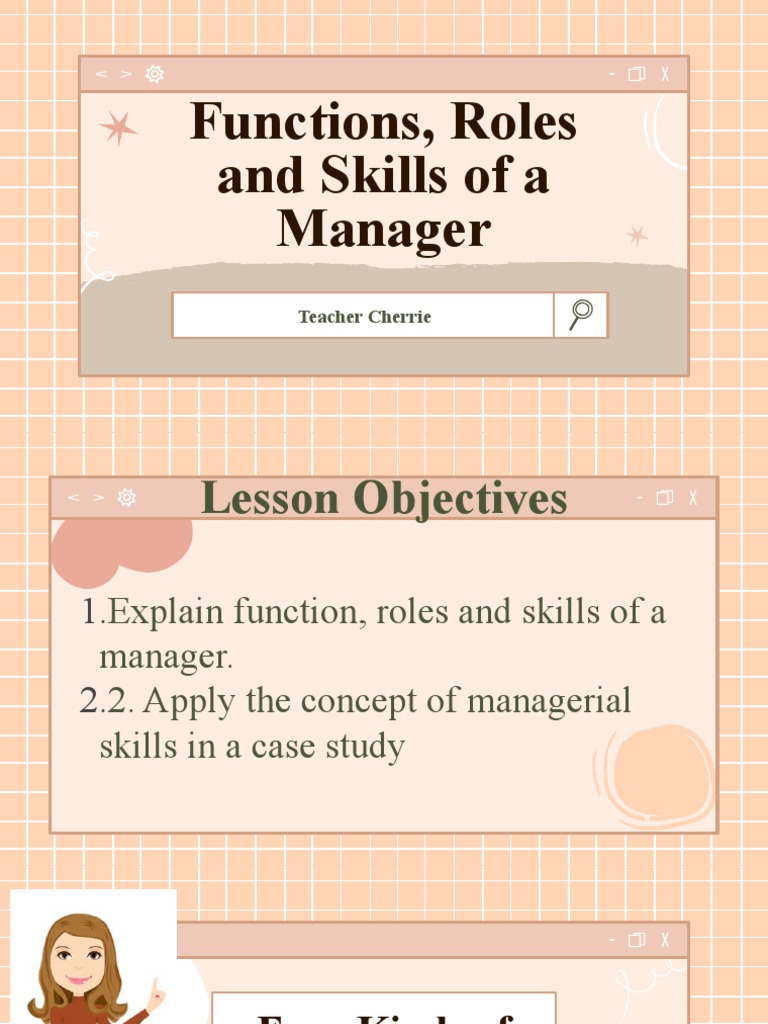 Functions and Skills of Managers | PDF