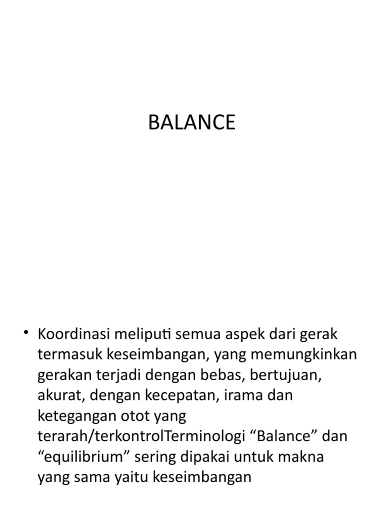 Tes Keseimbangan untuk Fisioterapi | PDF | Pengembangan Diri | Sains ...