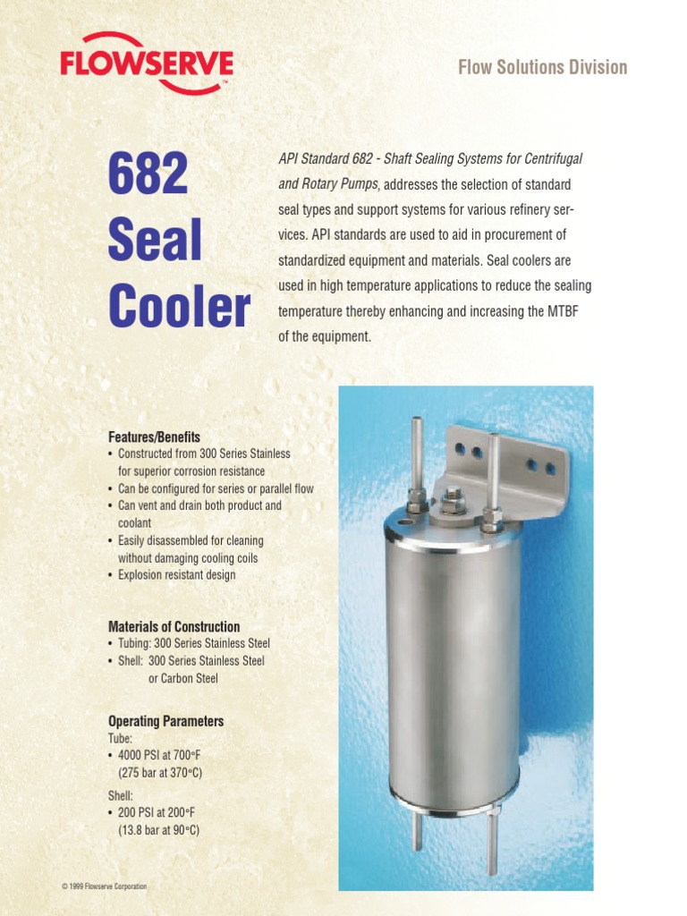 Api 682 Seal Coolers | PDF | Pipe (Fluid Conveyance) | Stainless Steel