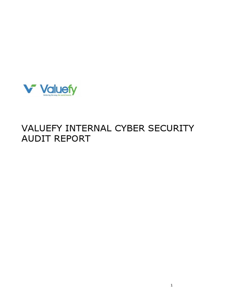 Comprehensive Cyber Security Audit Report for Valuefy Technologies ...