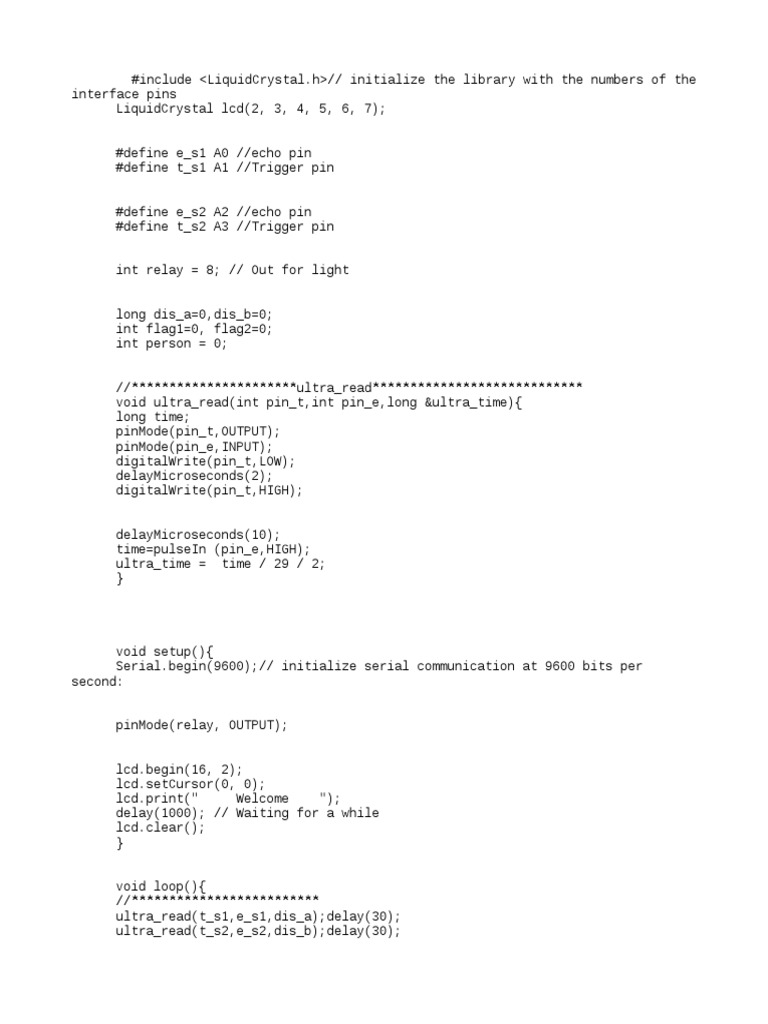 Arduino Room Light Control | PDF | Computers