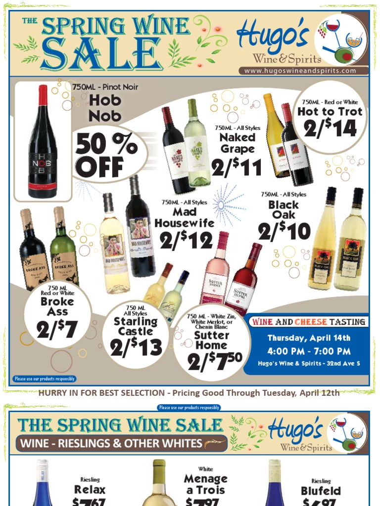 Sale Sale: Spring Wine Spring Wine | PDF | Anheuser Busch Brands | Wine