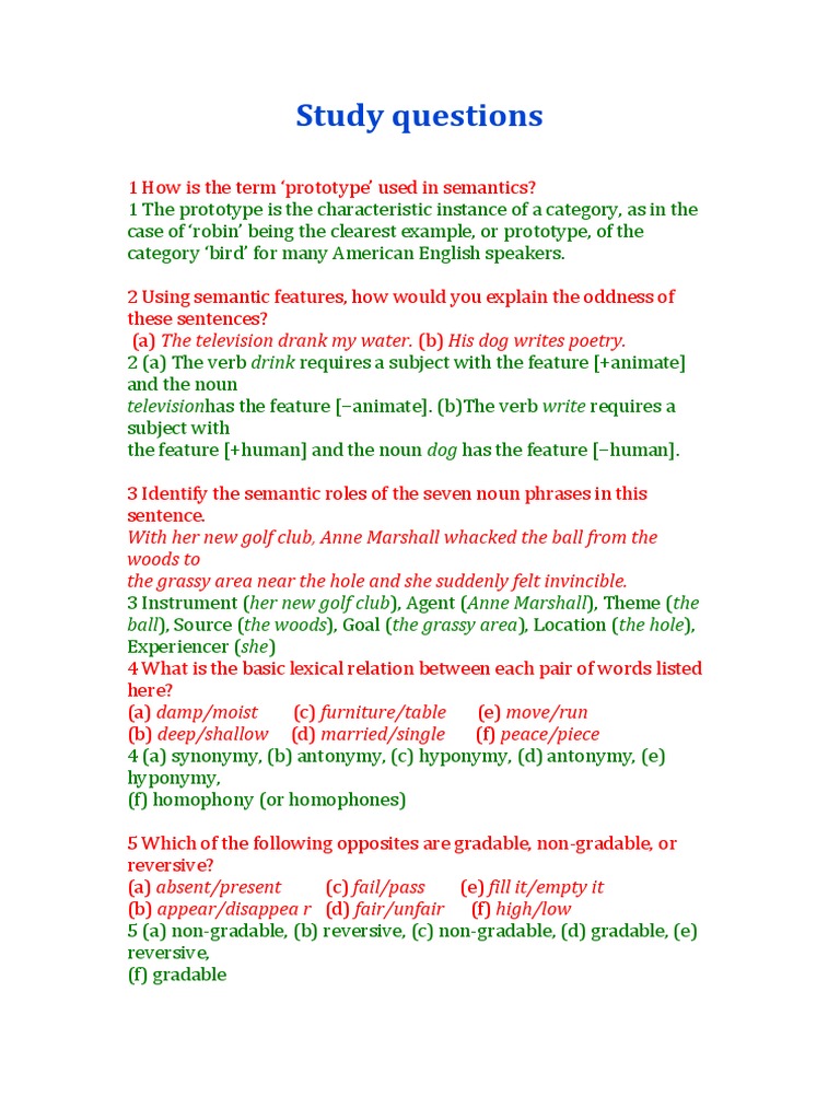 Book Study Questions With Answers | PDF | Interpretation (Philosophy ...