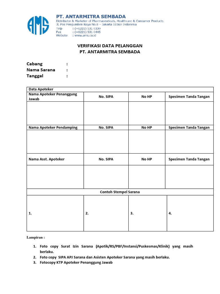 Form Kualifikasi Pelanggan | PDF