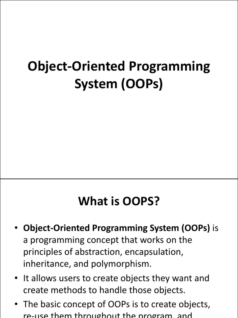 OOPS Module I & II | PDF | Object Oriented Programming | Data Type