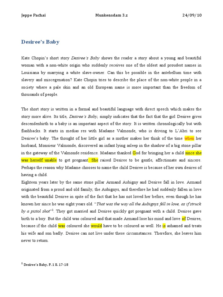 Desiree's Baby | PDF