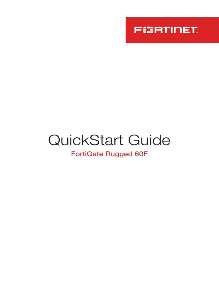Quickstart Guide: Fortigate Rugged 60F | PDF | Command Line Interface | Usb