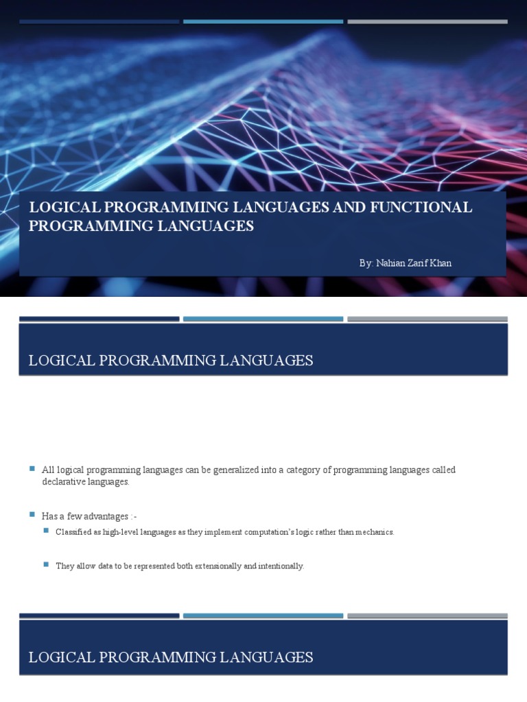 Logical Programming Languages And Functional Programming Languages Pdf Computer Programming