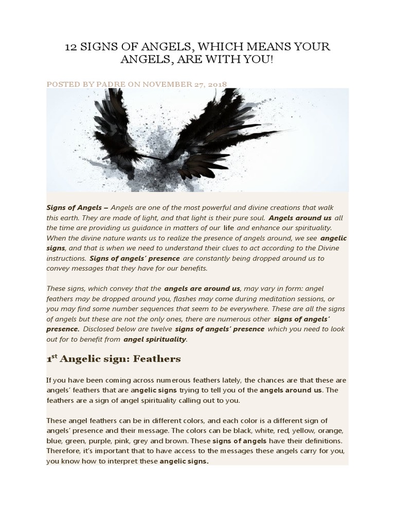 12 Signs of Angels, Which Means Your Angels, Are With You!: 1 Angelic ...