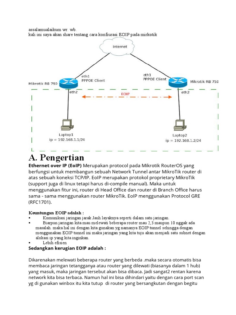 Konfigurasi Eoip Tunnel Dan Ppoe Client 1 | PDF | Komputer | Teknologi & Rekayasa