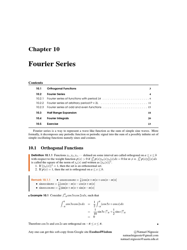 Fourier Series Explained | PDF | Trigonometric Functions | Fourier Series