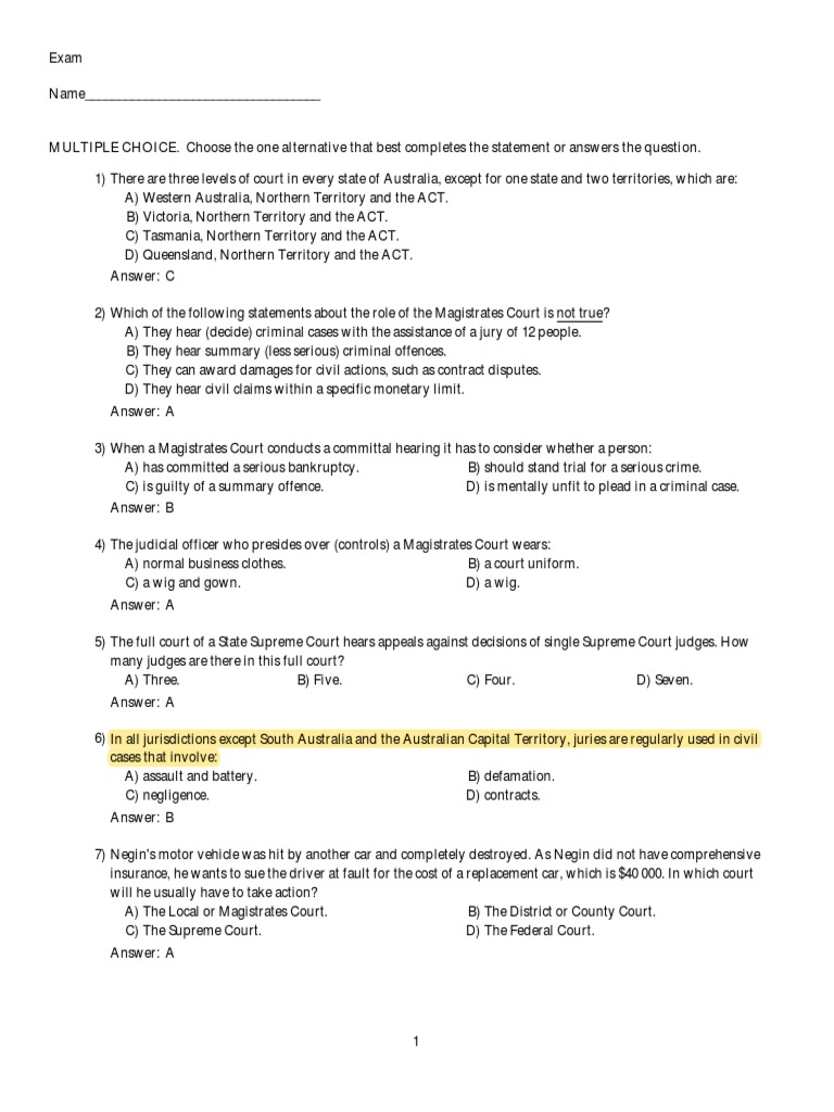 MULTIPLE CHOICE. Choose The One Alternative That Best Completes The ...