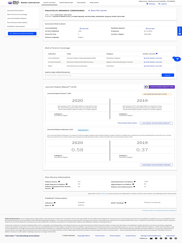 General Information: Web of Science Coverage | PDF | Scholarly ...