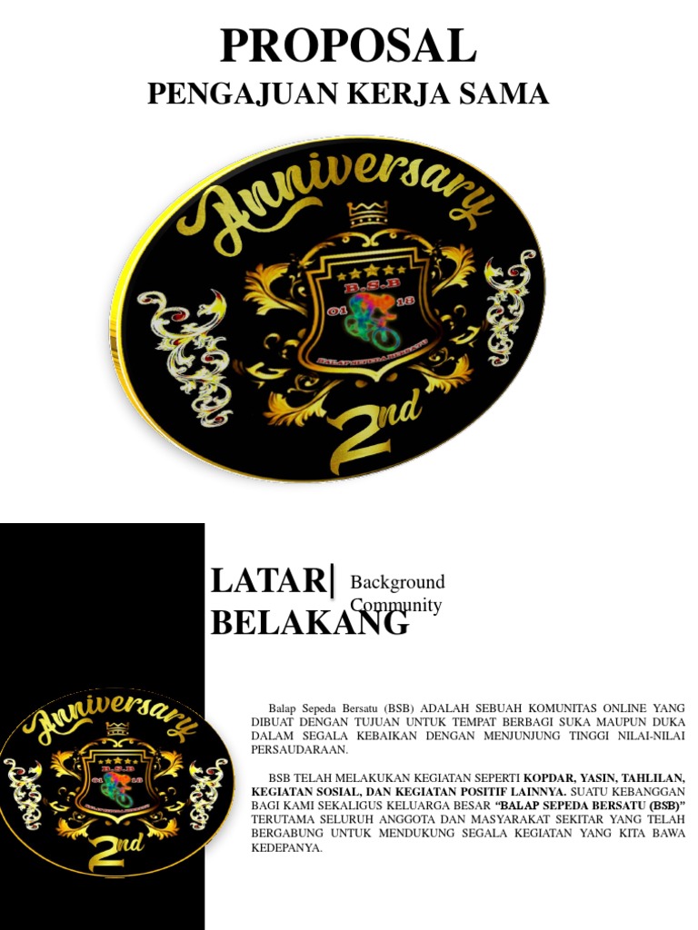 Proposal Anniversary BSB | PDF