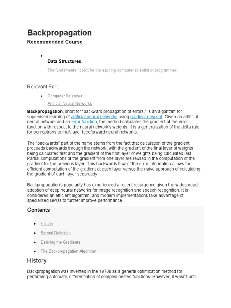 Backpropagation Explained: A Comprehensive Guide to Training Deep ...