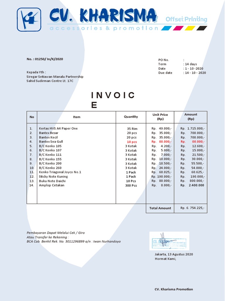Invoice Terbaru | PDF