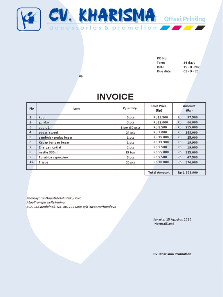 Invoice ATK 3 | PDF