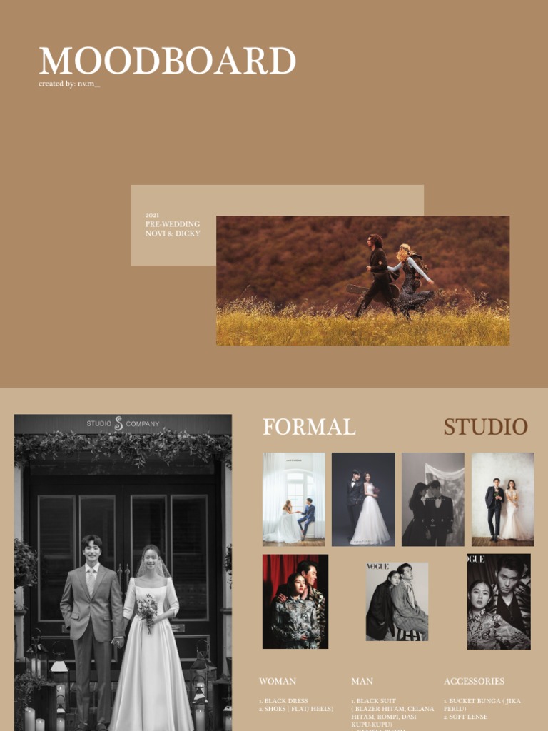 Pre-Wedding Moodboard for Novi & Dicky | PDF