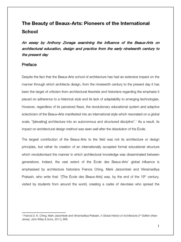 The Beauty of Beaux-Arts Pioneers of The | PDF | Aesthetics | The Arts