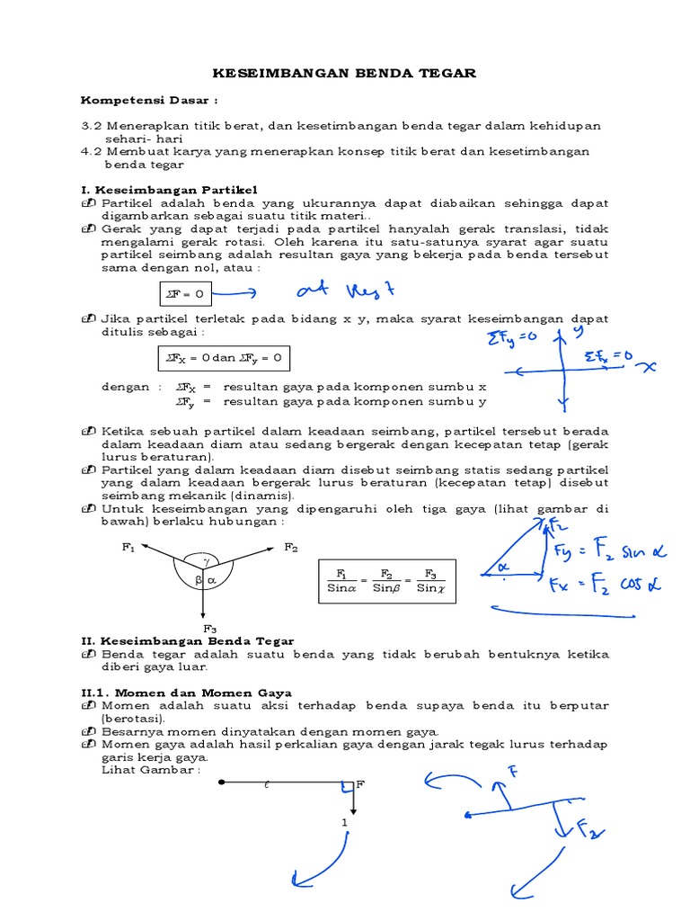 Modul Keseimbangan Benda Tegar | PDF