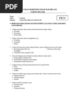 Soal Sem 1 PKN True Kelas 2 Kurikulum Merdeka | PDF