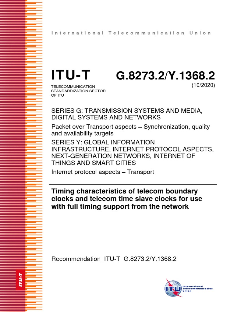 T Rec G.8273.2 202010 I!!pdf e | PDF | Bandwidth (Signal Processing ...