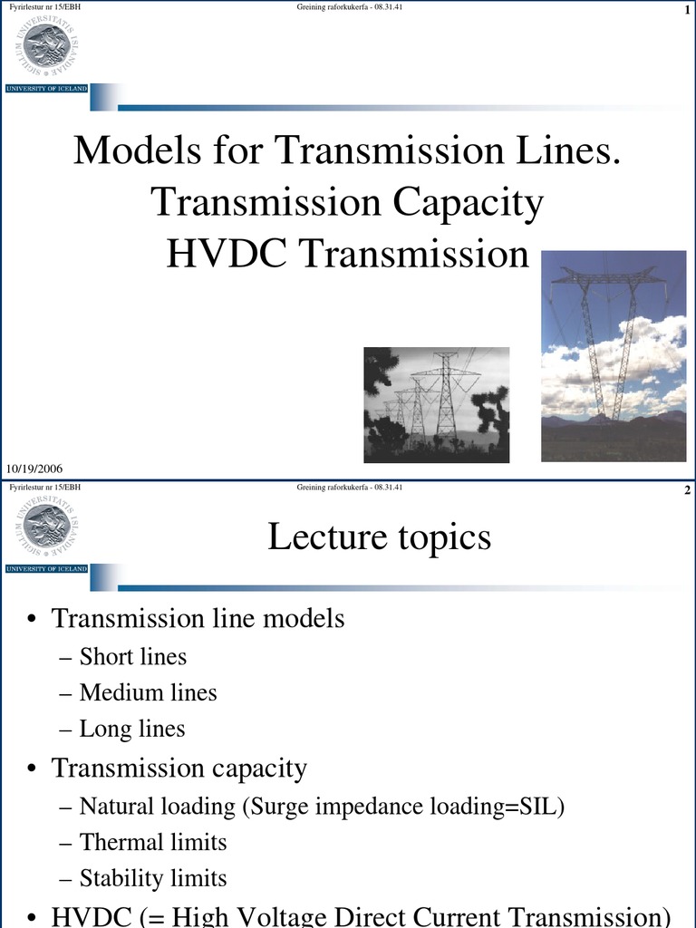 AC and DC Transmission Lines | PDF | High Voltage Direct Current ...
