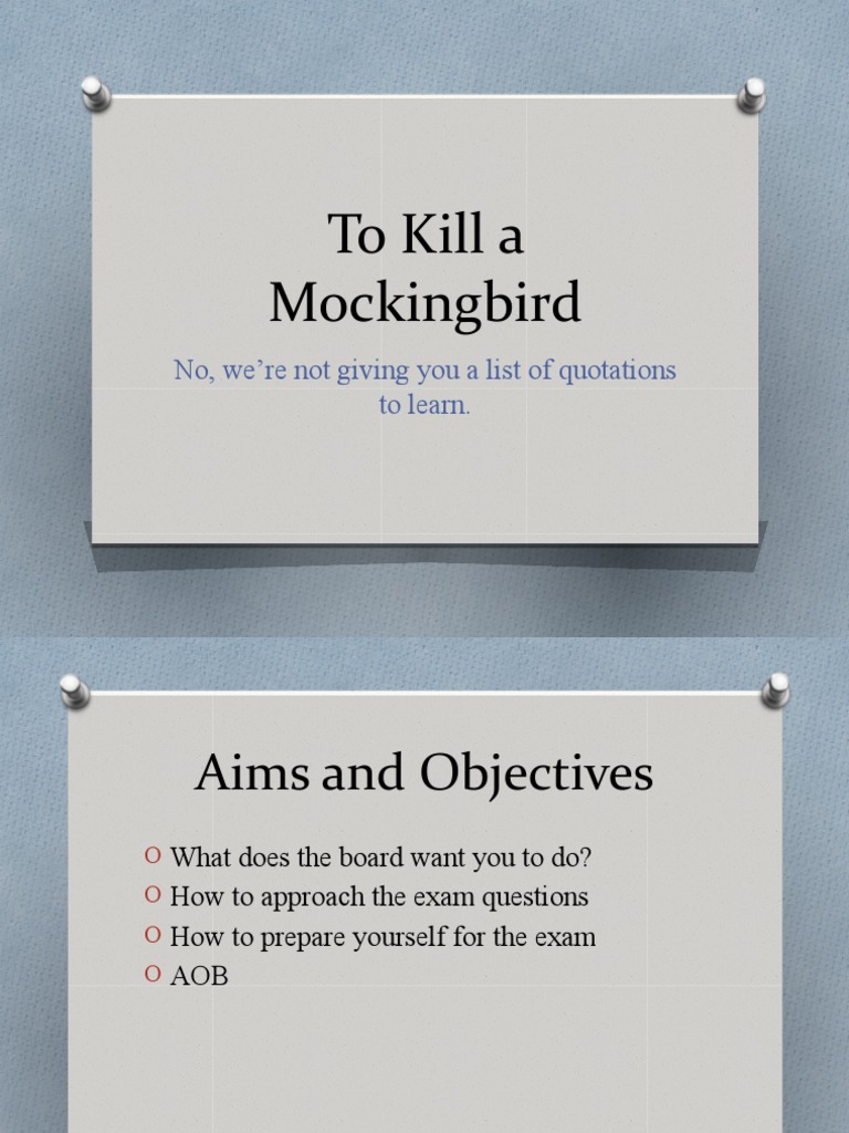 To Kill A Mockingbird: No, We're Not Giving You A List of Quotations To ...