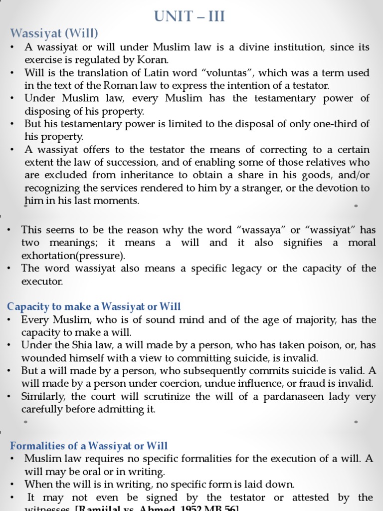 Unit 3 Fl2 Pdf Will And Testament Justice 0609