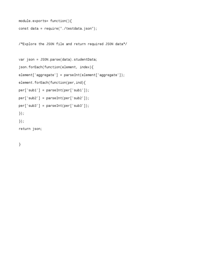 Change Datatypes and Return Required Json Data | PDF | Computers