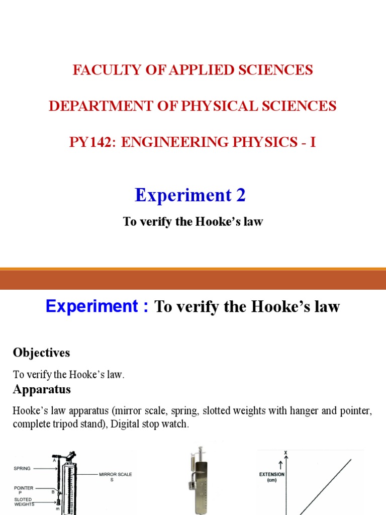 Experiment 2: Faculty of Applied Sciences Department of Physical ...