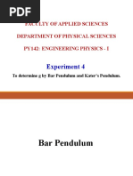 Bar Pendulum | PDF | Pendulum | Gravity