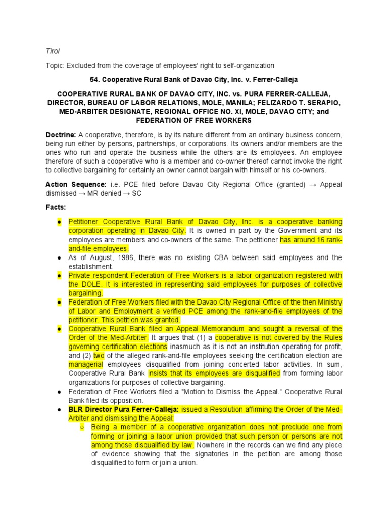 Labor Finals Cases | PDF | Employment | Trade Union