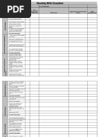 SHE Rep Monthly Inspection Checklist Template (1) | PDF | Personal ...