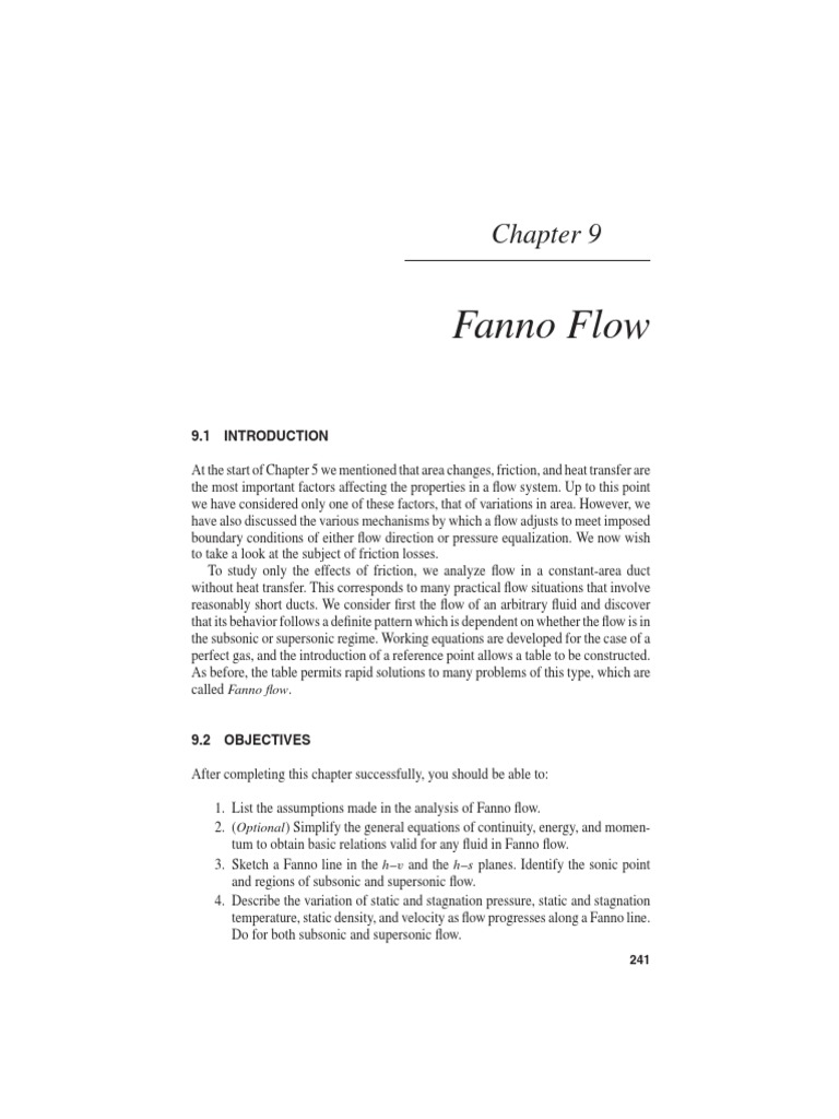 Analysis of Fanno Flow: Exploring the Effects of Friction in Constant ...