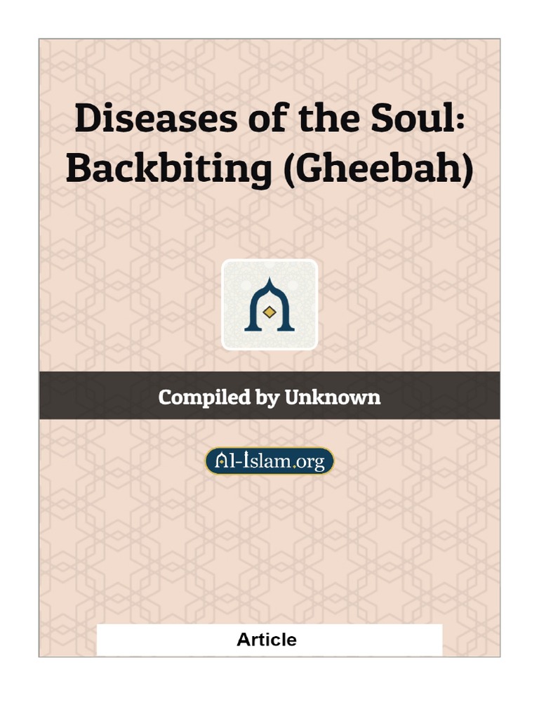 Diseases of The Soul Backbiting Gheebah | PDF | Hadith | Prophets And ...