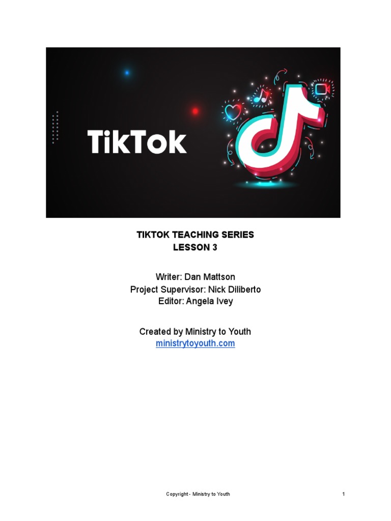 TikTok Teaching Series - Lesson 3 | PDF | Jesus | Forgiveness