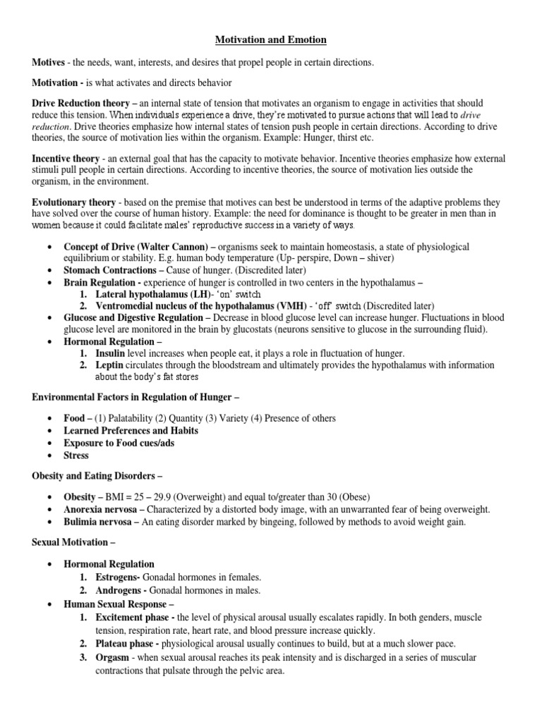 Motivation and Emotion Psychology | PDF | Emotions | Motivation