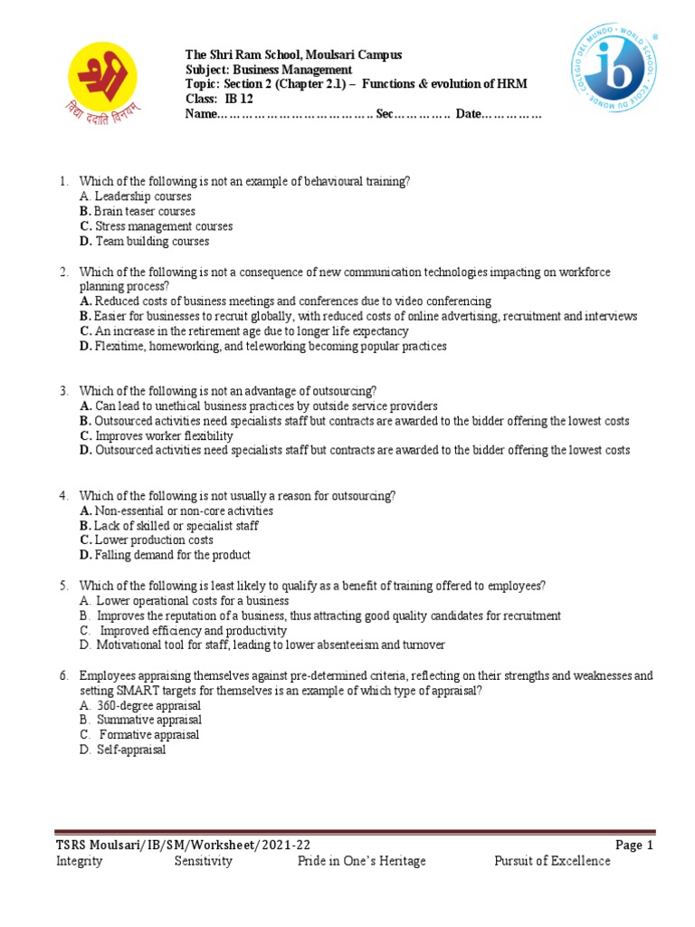 HRM Functions and Outsourcing Insights | PDF | Employment | Turnover ...