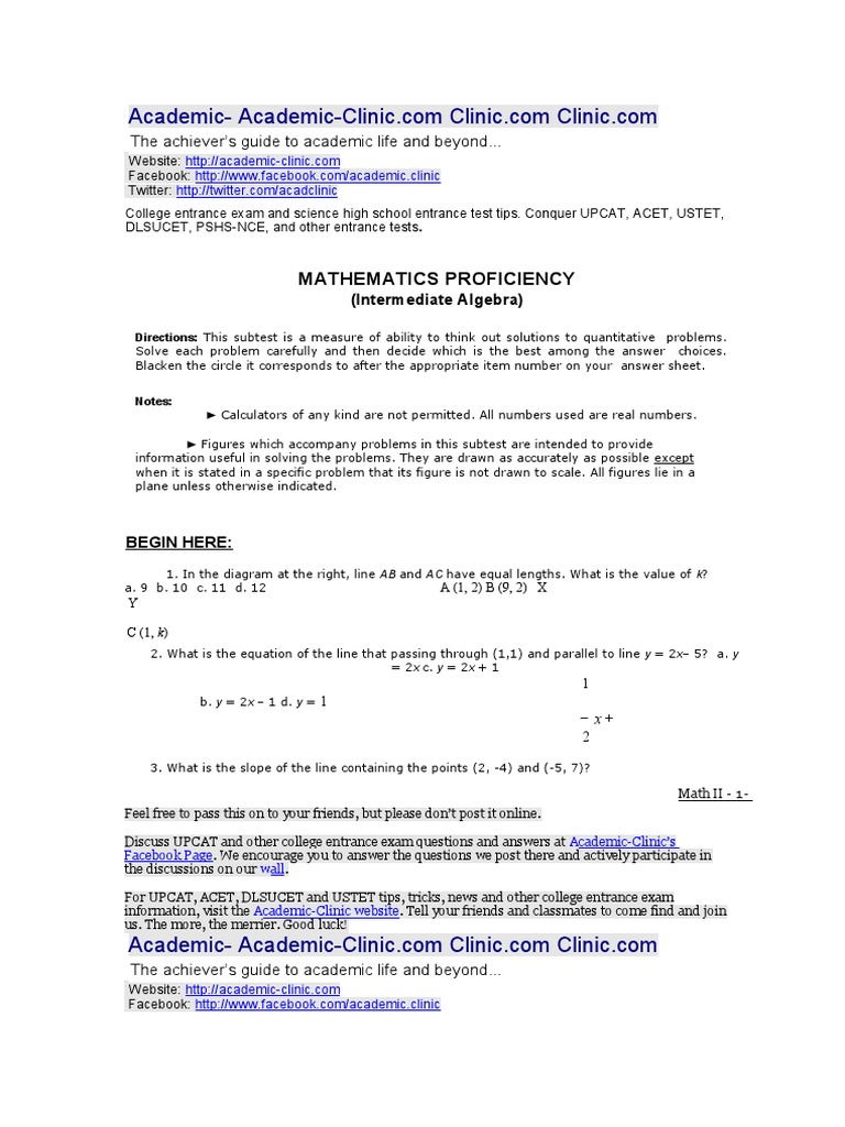 Mathematics Proficiency: The Achiever's Guide To Academic Life and ...