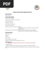 Corrections in Food Security Card - Application Form PDF | PDF