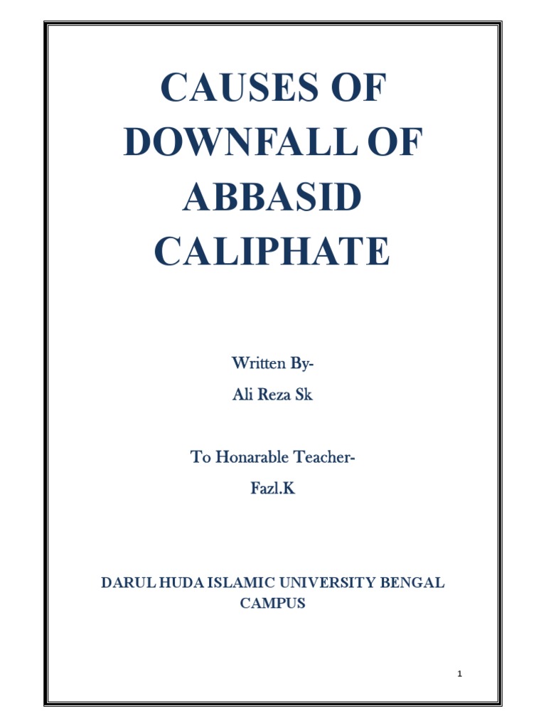 Causes of Abbasid Caliphate Decline | PDF | Caliphate | Baghdad