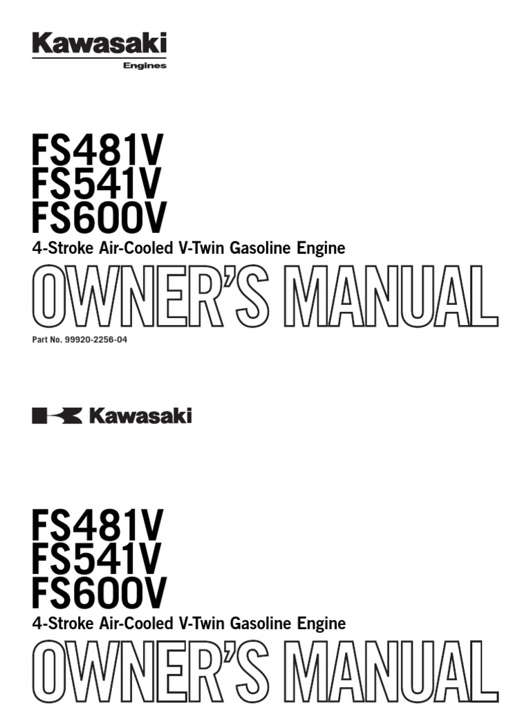 FS481V FS541V FS600V: Owner'S Manual | PDF | Internal Combustion Engine ...